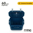 RTIC 45 QT Heavy-Duty Wheeled Cooler, Ultra-Tough Hard-Sided Ice Chest ...