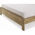 Yes4wood Solid Wood Full Bed Frame with Headboard, Heavy Duty Modern ...