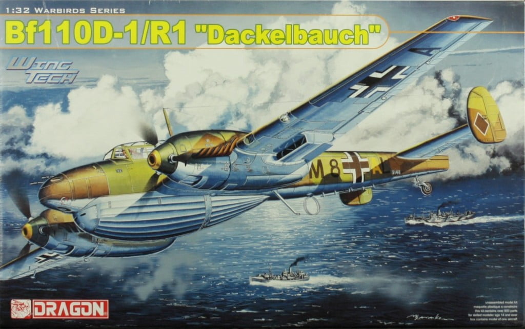 Dragon 1:32 Bf-110 D-1/R1 Dackelbauch Plastic Aircraft Model Kit #3207 ...