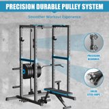 Power Cage,1200lbs Multi-Function Power Rack with Lat Pulldown and ...