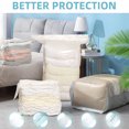 3 Pack Vacuum Storage Bags, No Pump Large 39 X 32 X 15 Inch Space Saver ...