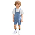 Afdoent Girls Clothes Denim Overalls With Solid Color Top Toddler Kids ...