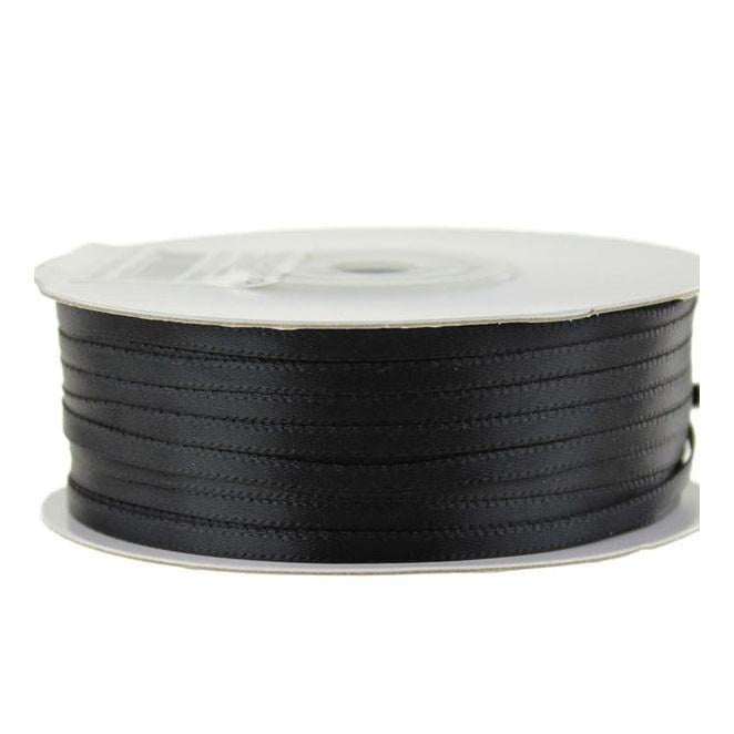 Double Faced Satin Ribbon, 1/8-inch, 100-yard, Black - Walmart.com