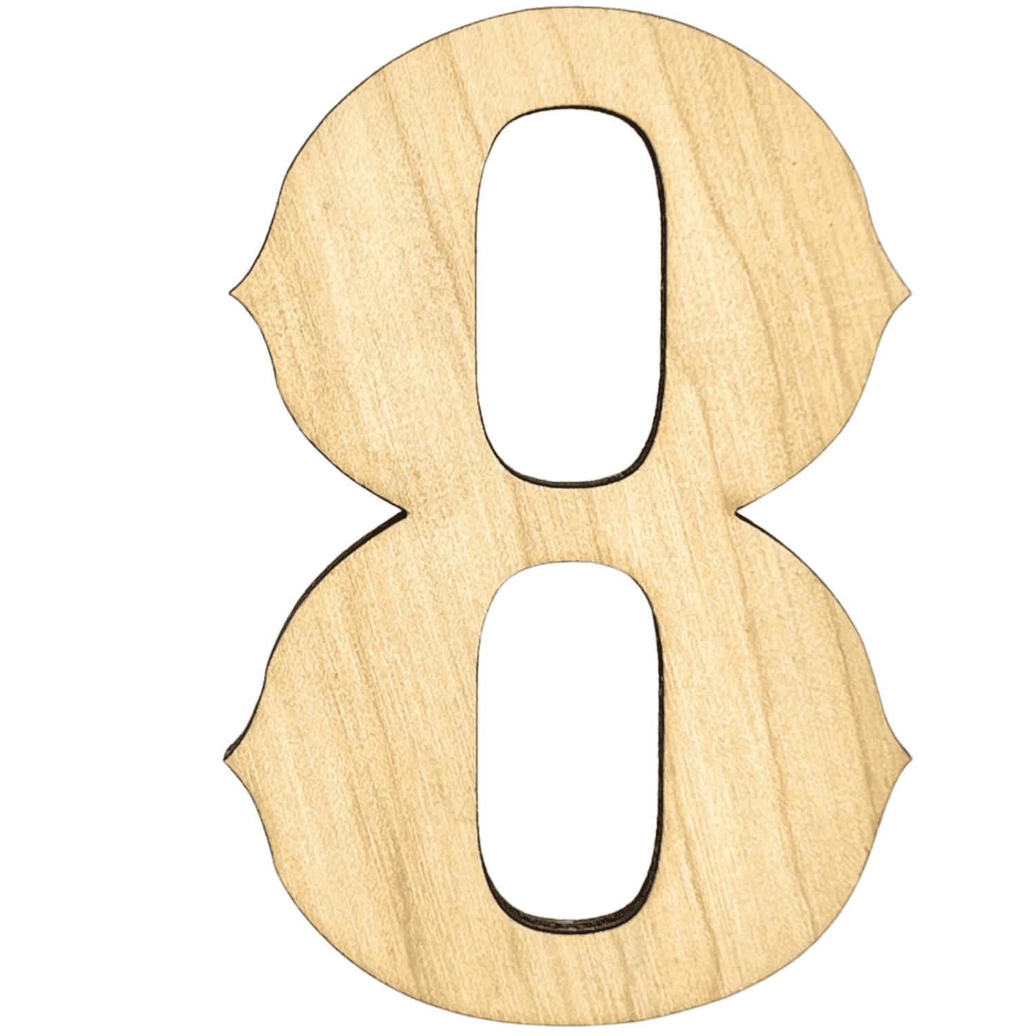 Krafty Supply 4" Tall Birch Plywood Letter 8 |1/4" Thick | Western ...