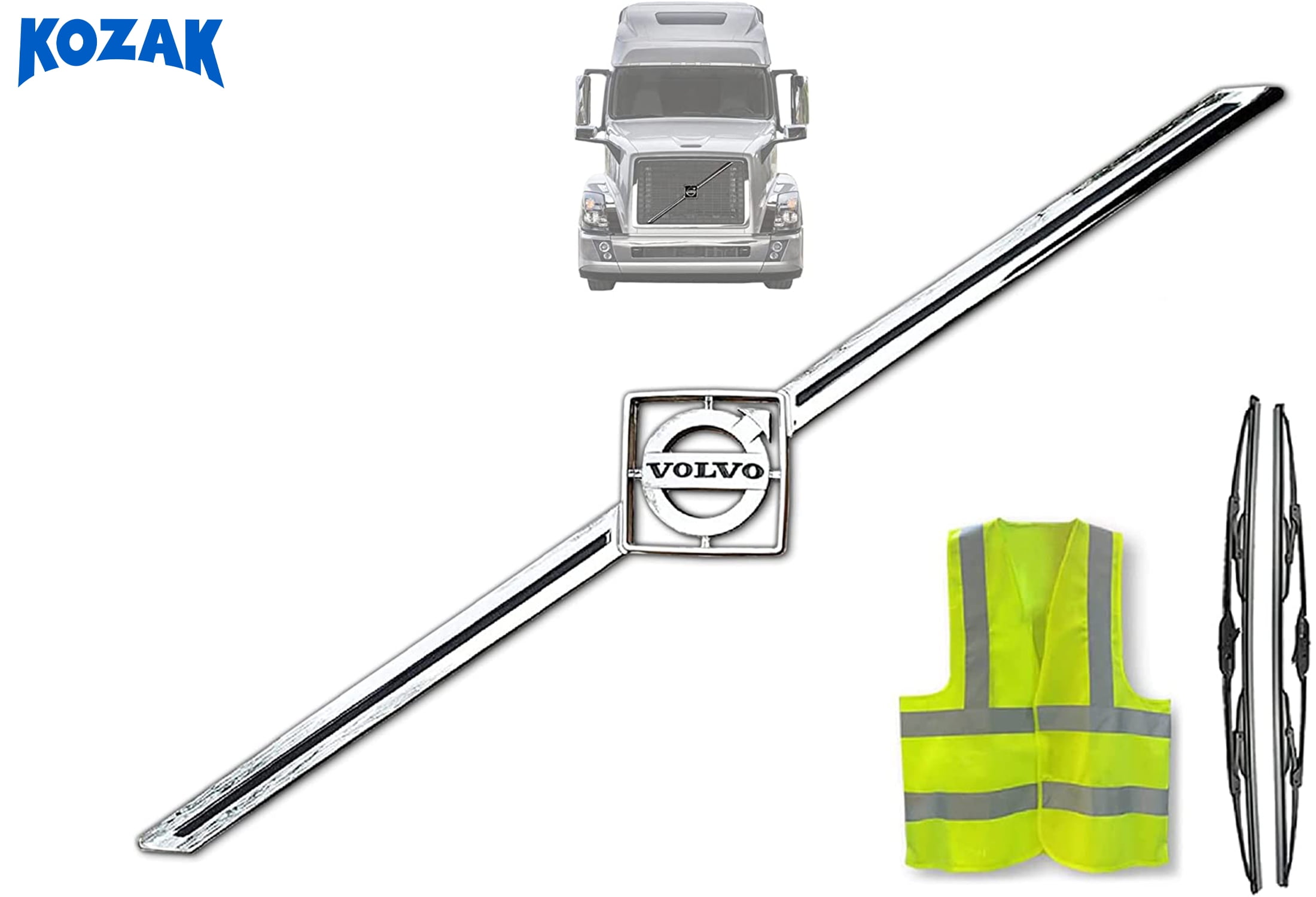 Kozak Volvo VNL 2004-2017 Truck Accessories Chrome Grille Front Emblem ...
