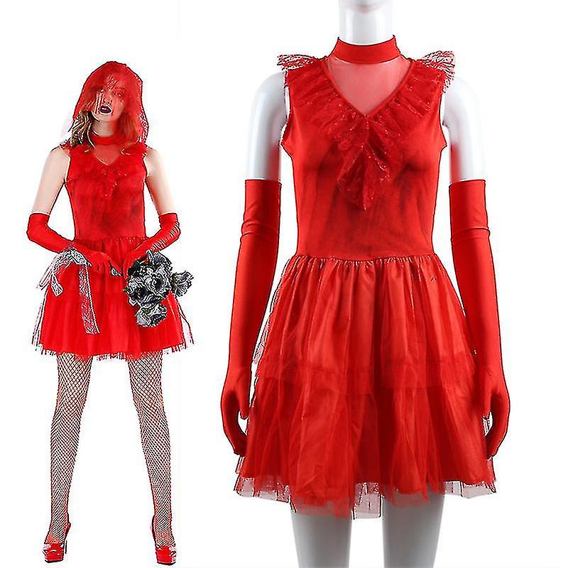 Bloody Mary Novia Roja Vampiro Halloween Cosplay Disfraz | Walmart en línea