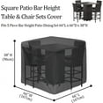 5 Piece Bar Height Patio Dining Set Covers Waterproof Outdoor 66 Inch ...