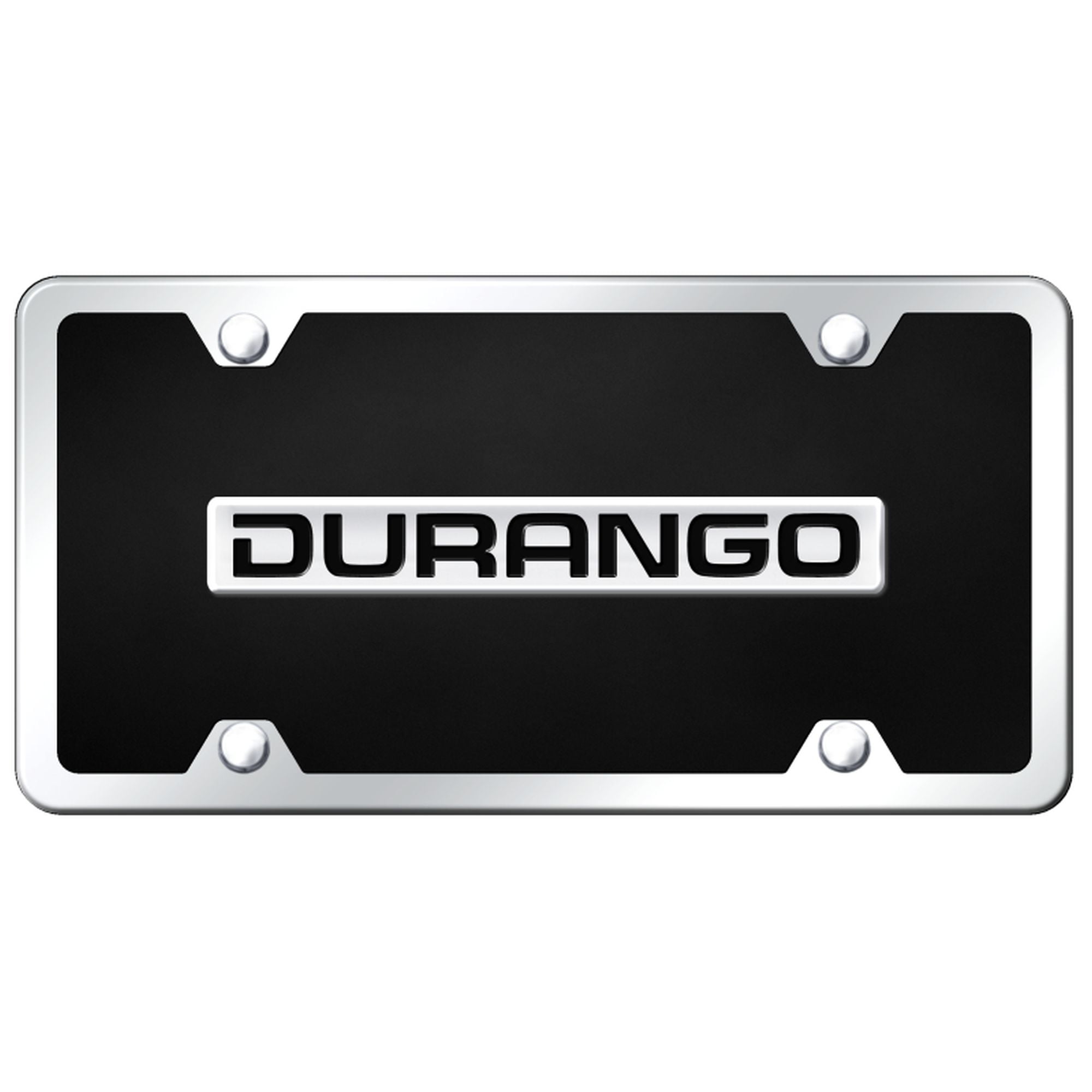 Dodge Durango Logo Acrylic License Plate Kit (Chrome on Black ...