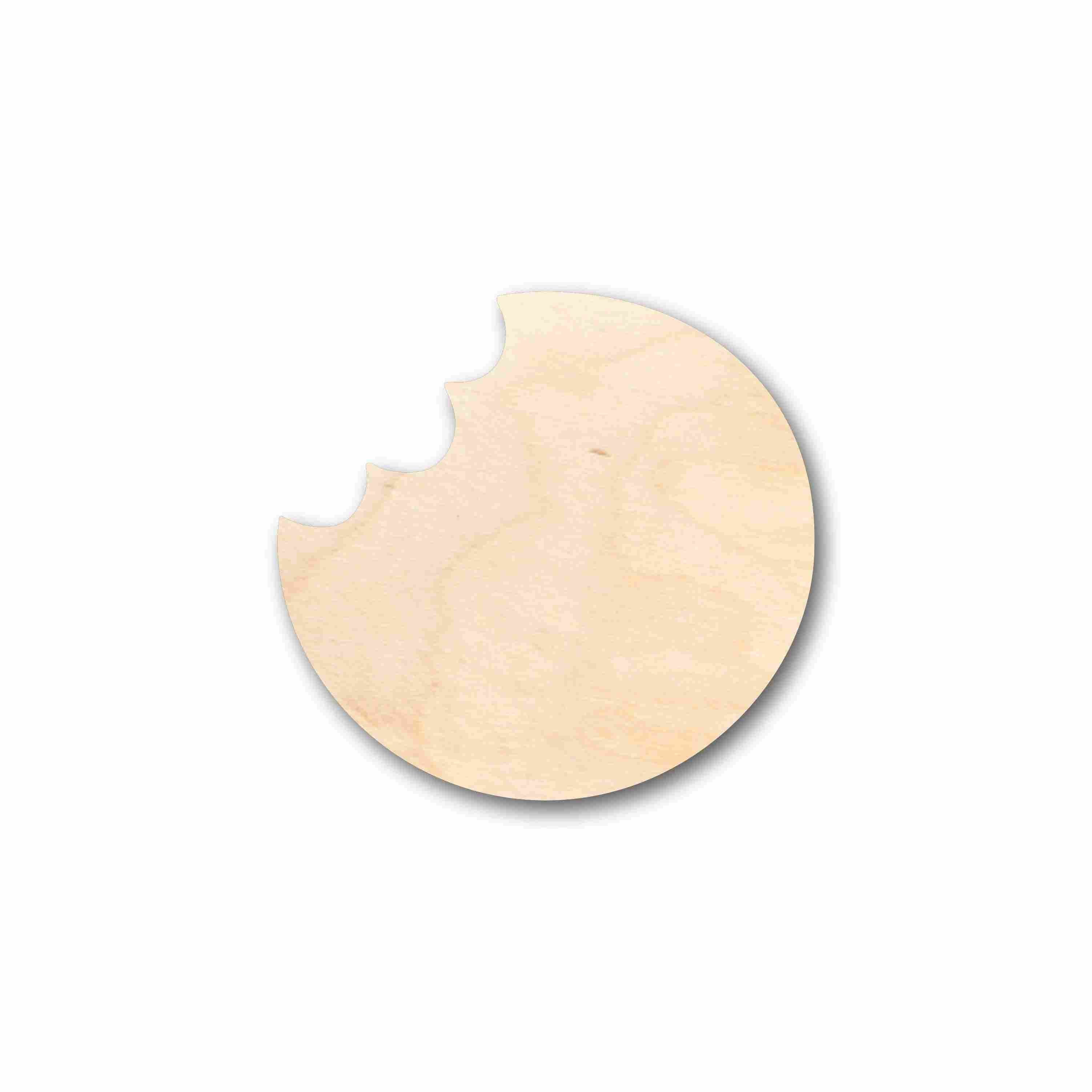 Unfinished Wood Cookie with Bite Silhouette - Craft- up to 24" DIY 2 ...