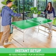 GoSports 6 x 3 ft Mid-Size Table Tennis Table Set with Adjustable ...