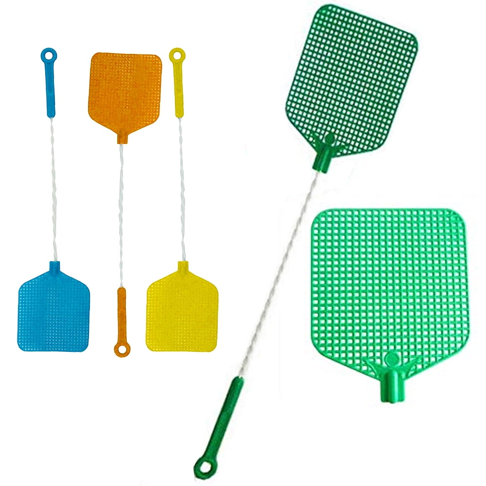 2 Wire Mesh Fly Swatter Plastic Bug Mosquito Insect Flying Wasp Killer ...