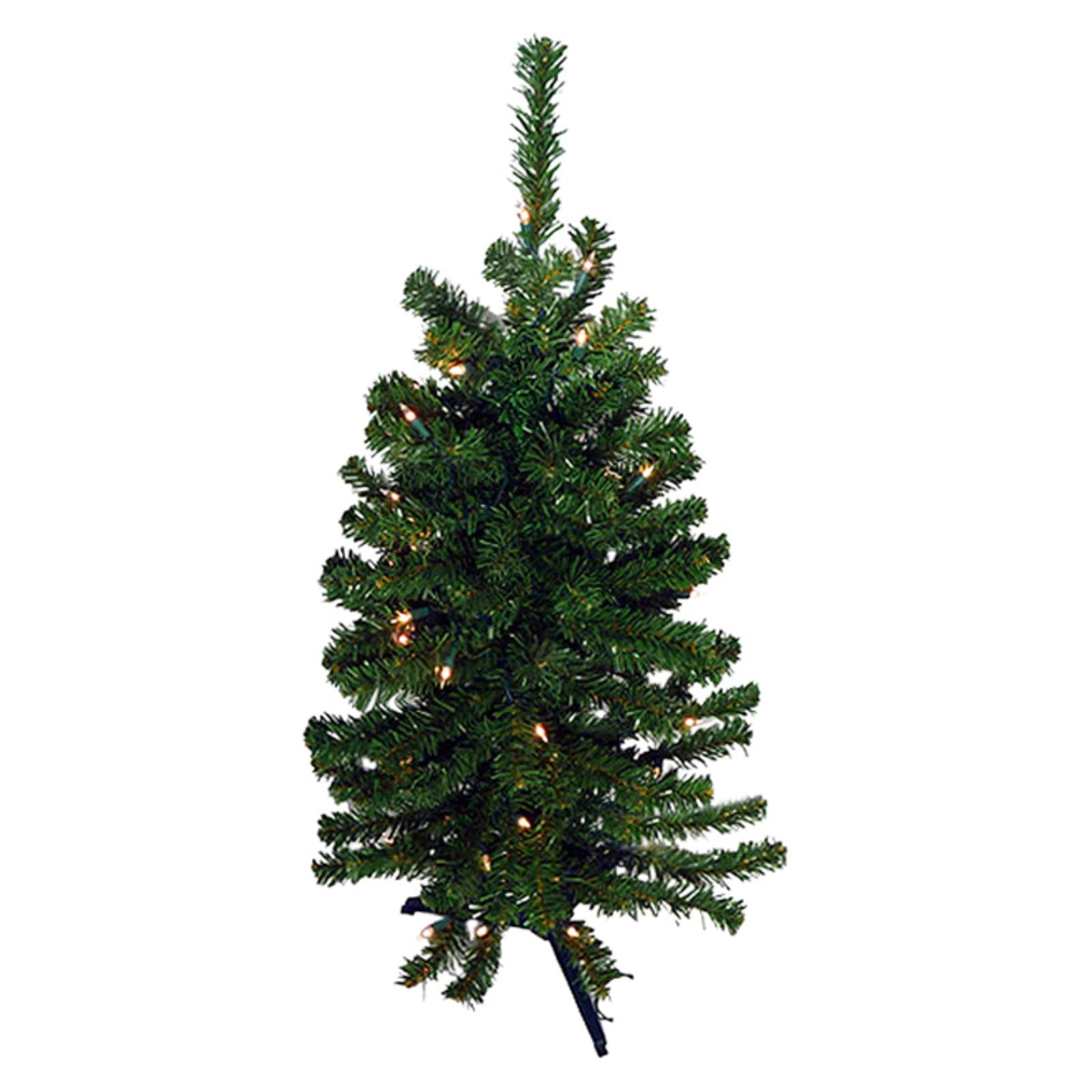 Northlight 3 ft. Pre Lit Battery Operated LED Artificial Pine Christmas ...