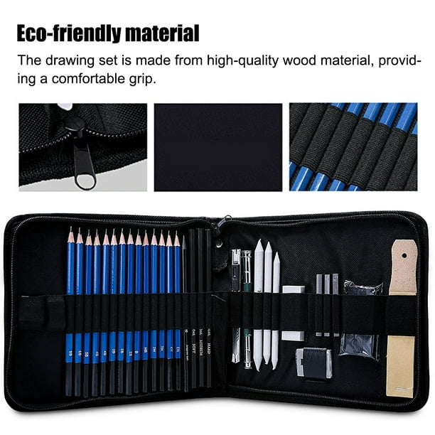 32 Pieces Sketch and Drawing Kit Professional Sketching Oil Pastel ...