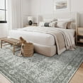 BERTHMEER 8'x10' Vintage Distressed Gray Rugs for Living, Dining ...