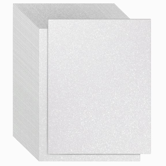 100 Sheets White Shimmer Cardstock 8.5 x 11 Certificate Paper, Goefun ...
