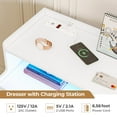 LED Dresser with Charging Station&LED Lights, 8 Drawers Dresser Chest ...