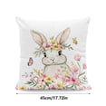 ddioayh Pillowcase Easter Themed with Bunny Egg Bow and Flower Patterns ...