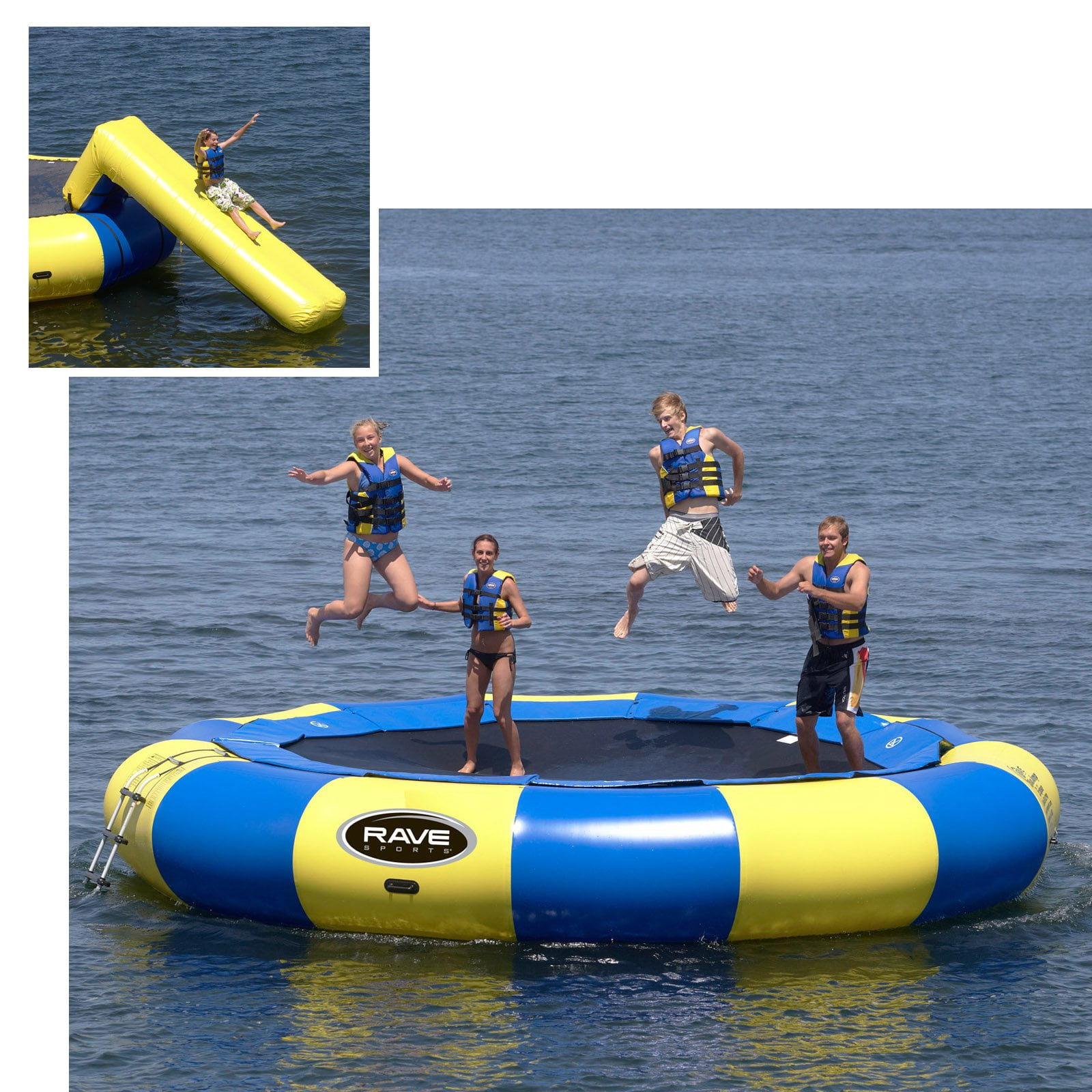 20 ft. RAVE Sports Aqua Jump Eclipse Water Trampoline Package - Walmart.com