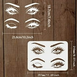 Reusable Eye Stencils for Painting: Large Eyes and Eyebrows, Airbrush ...