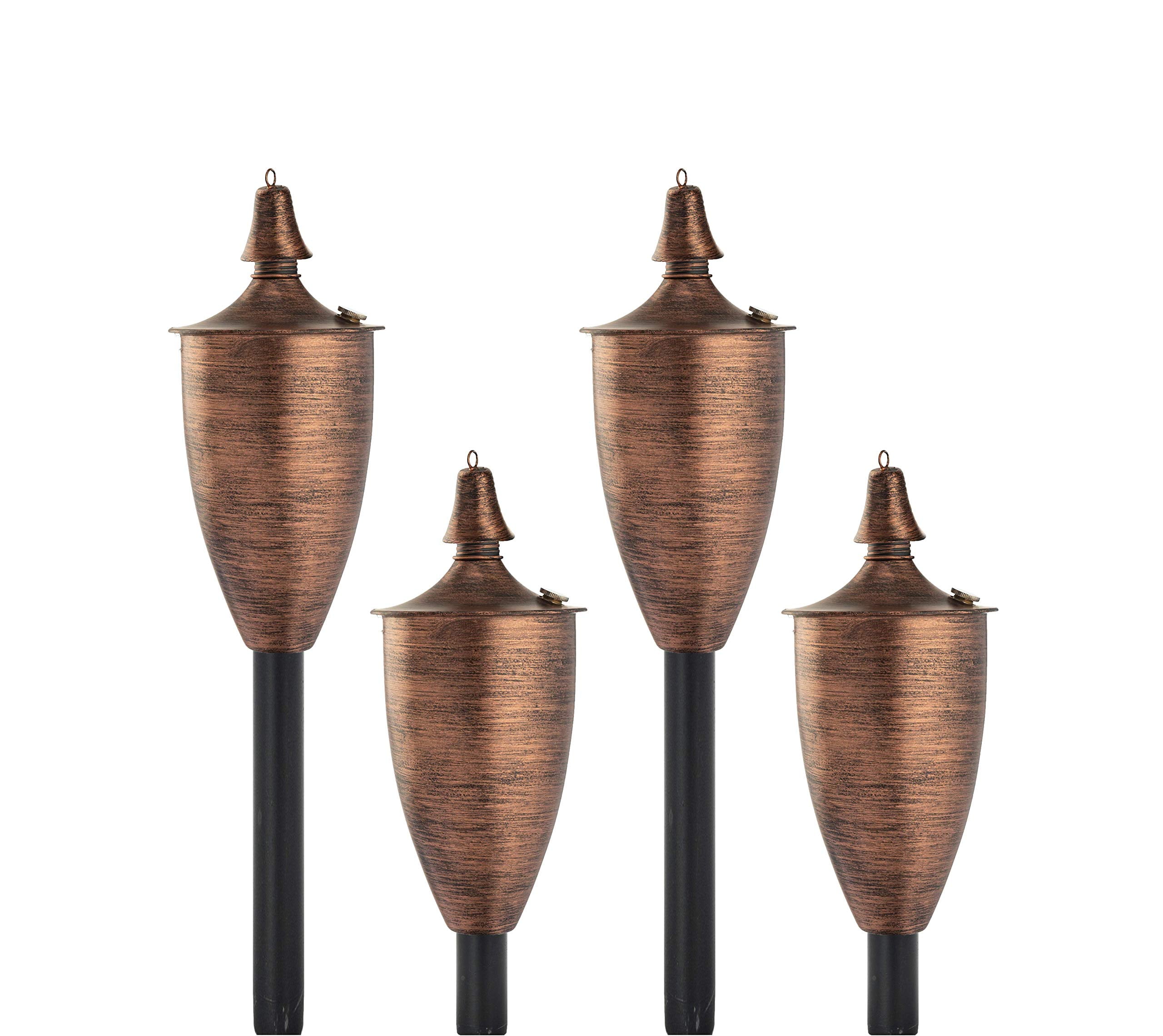 Legends Direct Set of 4, Elegant Premium Metal Outdoor Torches for ...