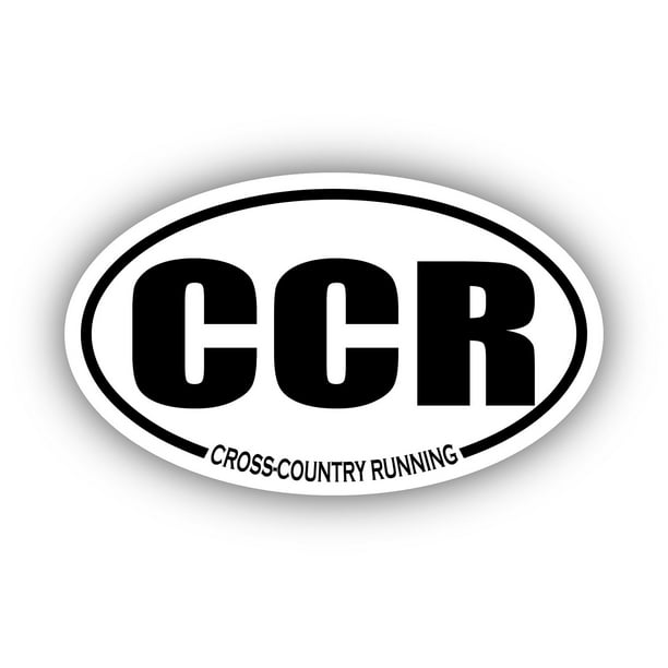 Cross-Country Running CCR Oval Bumper Sticker 3M Vinyl Decal 3 in x 5 ...