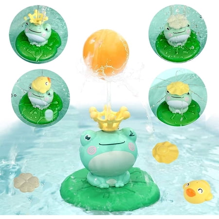HUACA Bath Toys, Frog Floating Toy, Fountain Toys There Are Four Spray ...