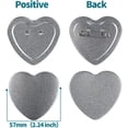 Heart-Shaped 2.24 inch/57mm Button for Button Maker Machine Heart Shape ...