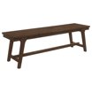 Costway 56.5" Large Table Bench Wood Dining Bench with Wavy Edge ...