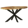 vidaXL Dining Table 63"x35.4"x29.5" Solid Reclaimed Wood - Walmart.com
