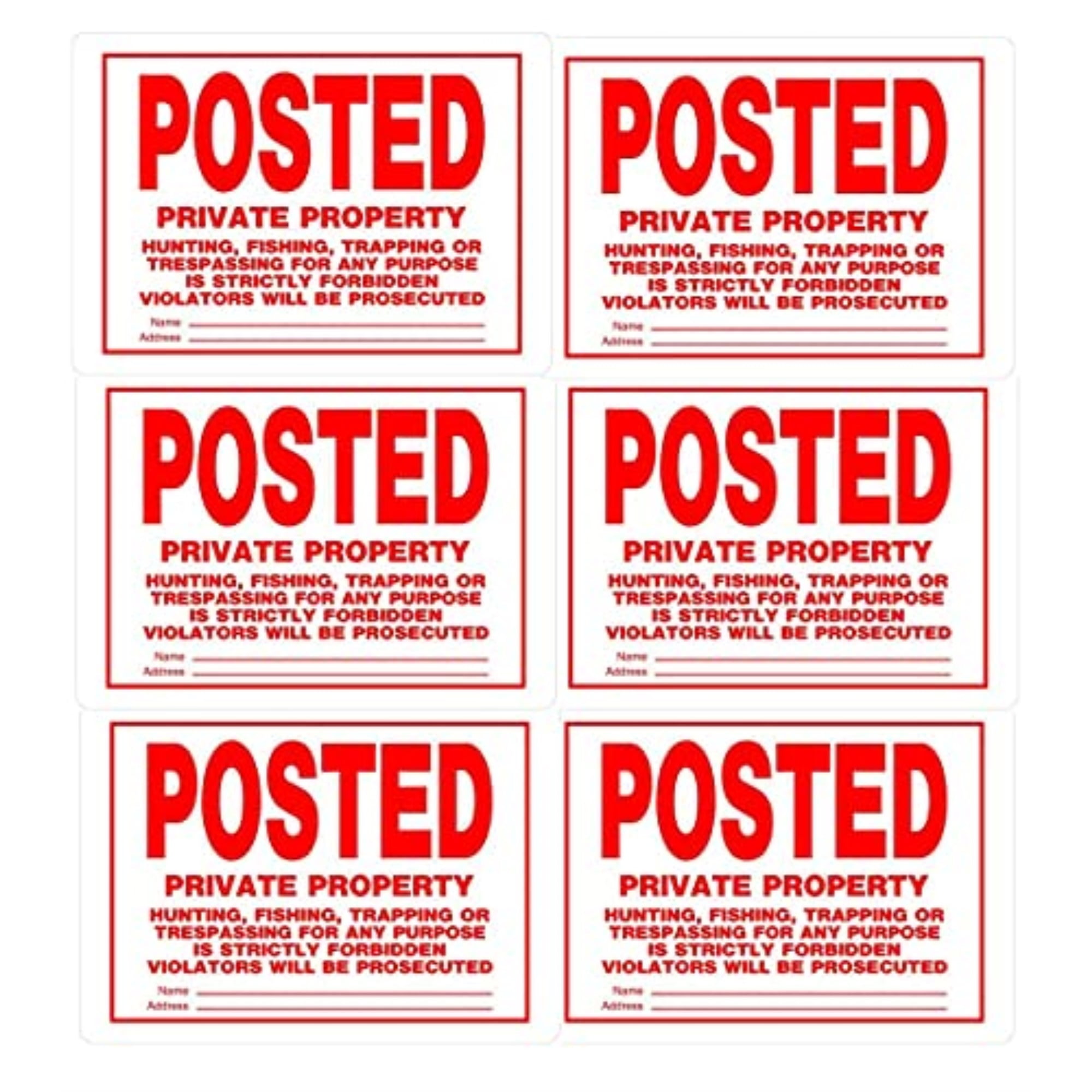 5028872 SIGN PRVT PRPRTY 10X14"" Hillman English White Private Property ...