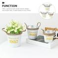 3 Pcs 1982 Vintage Round Rope Portable Iron Flower Bucket Flowerpot Set ...