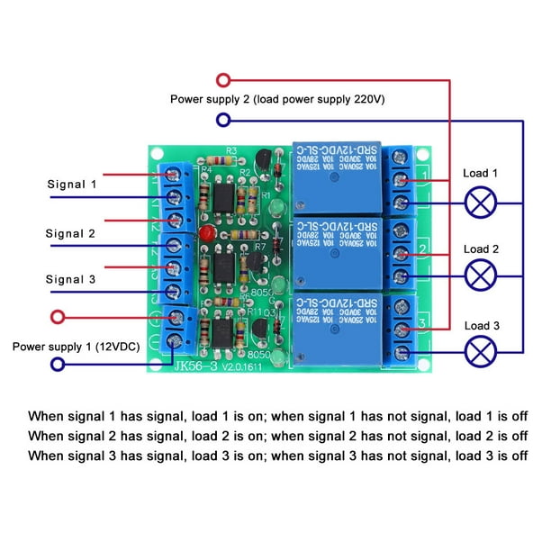 Relay Board, Independent Control 10A Relay Module With Optocoupler ...
