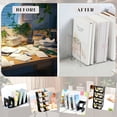 SAYEEC 4 Pack Acrylic File Sorter, 4-Compartment Plastic Desk Organizer ...