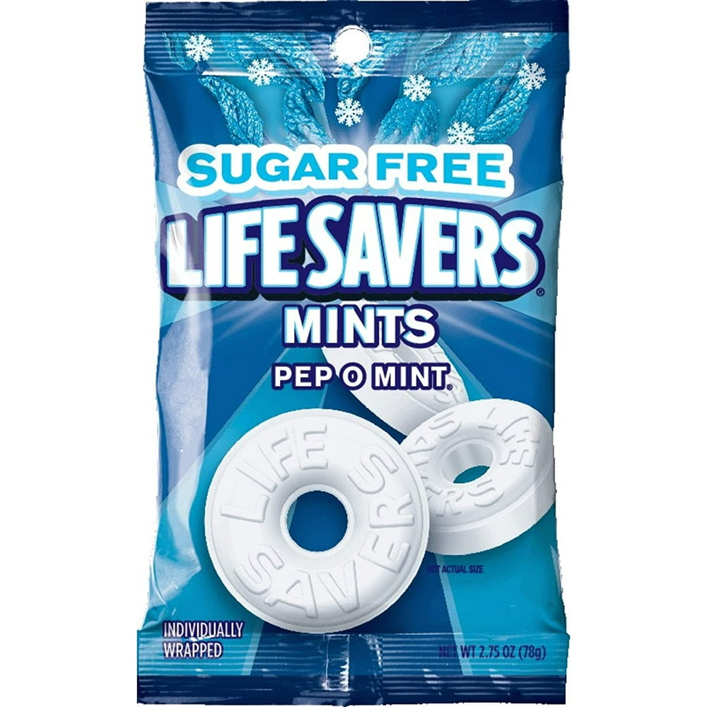 Life Savers Pep O Mint Sugar Free Candy Bag, 2.75 Ounce (Pack of 12 ...