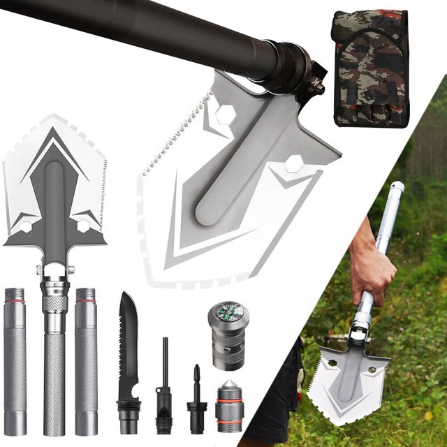 MDHAND Folding Outdoor Multi-Tool Shovel Camp Gear Survival Kit ...
