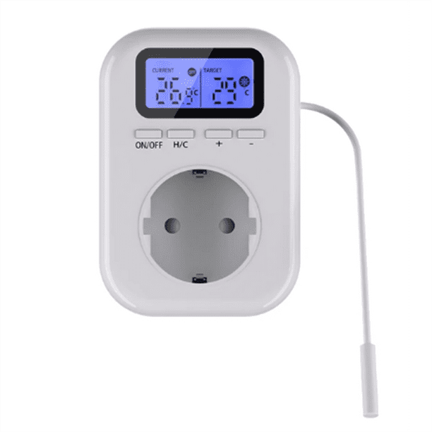 220V Temperature Controller Plug with Sensor, Digital Thermostat Plug ...