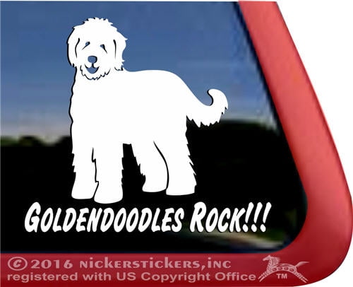 Goldendoodles Rock | High Quality Vinyl Dog Window Decal - Walmart.com