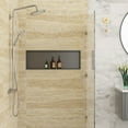 Logmey 37x13 Inch Stainless Steel Matte Black Bathroom Shower Niche ...