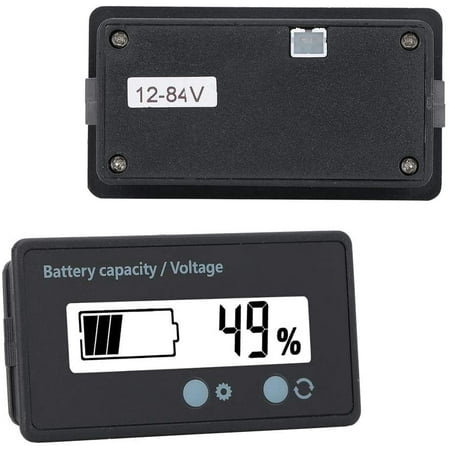 Dyfrio Battery Monitor 12V 24V 36V 48V 64V 84V Meter Gauge 8-100V LCD ...