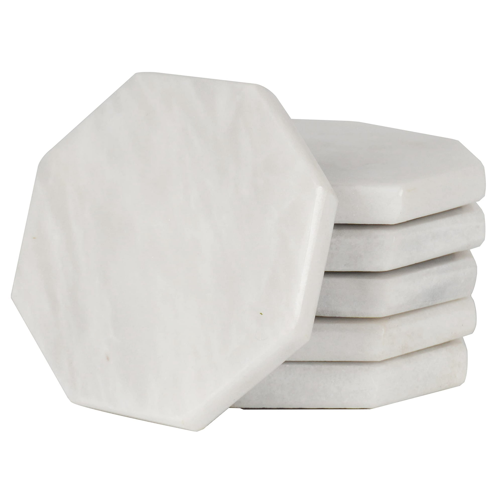 Click here for Radicaln Coaster Set Of 6 White Handmade Marble Co... prices