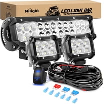 Nilight, LED Light Bar, 52 Inch, Curved Triple Row Flood Spot Combo ...