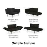 DHP Euro Futon with Magazine Storage, Black - Walmart.com