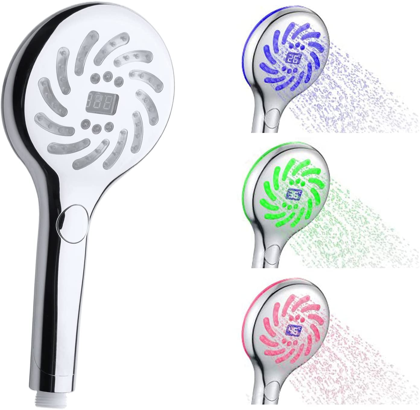Led Shower Head, Led Shower Head With Lcd Digital Temperature Display ...