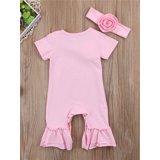 Ma&Baby Newborn Baby Girl Flowers Romper Bodysuit Jumpsuit Headband Outfit Clothes - Walmart.com