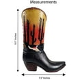 Urbalabs Western Cowboy Boot Vase, 9.5 Inch, Rustic Country Decor ...