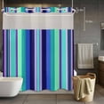 Abstract No Hook Shower Curtain with Snap in Liner, Colorful Mexican ...