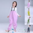 CAIVO Kids Rain Bib Pants Dirty Proof Suspender Trousers Rain Suit ...