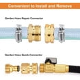 Solid Brass Garden Hose Quick Connector Adapter Fittings 8 Sets