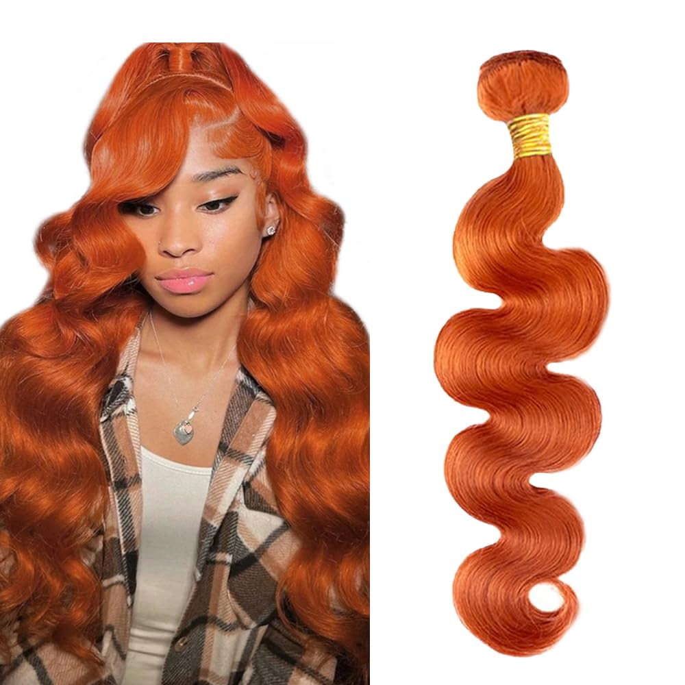 Hair Bundle Auokmar Ginger Body Wave, 26 pulgadas, color 350, cabello ...