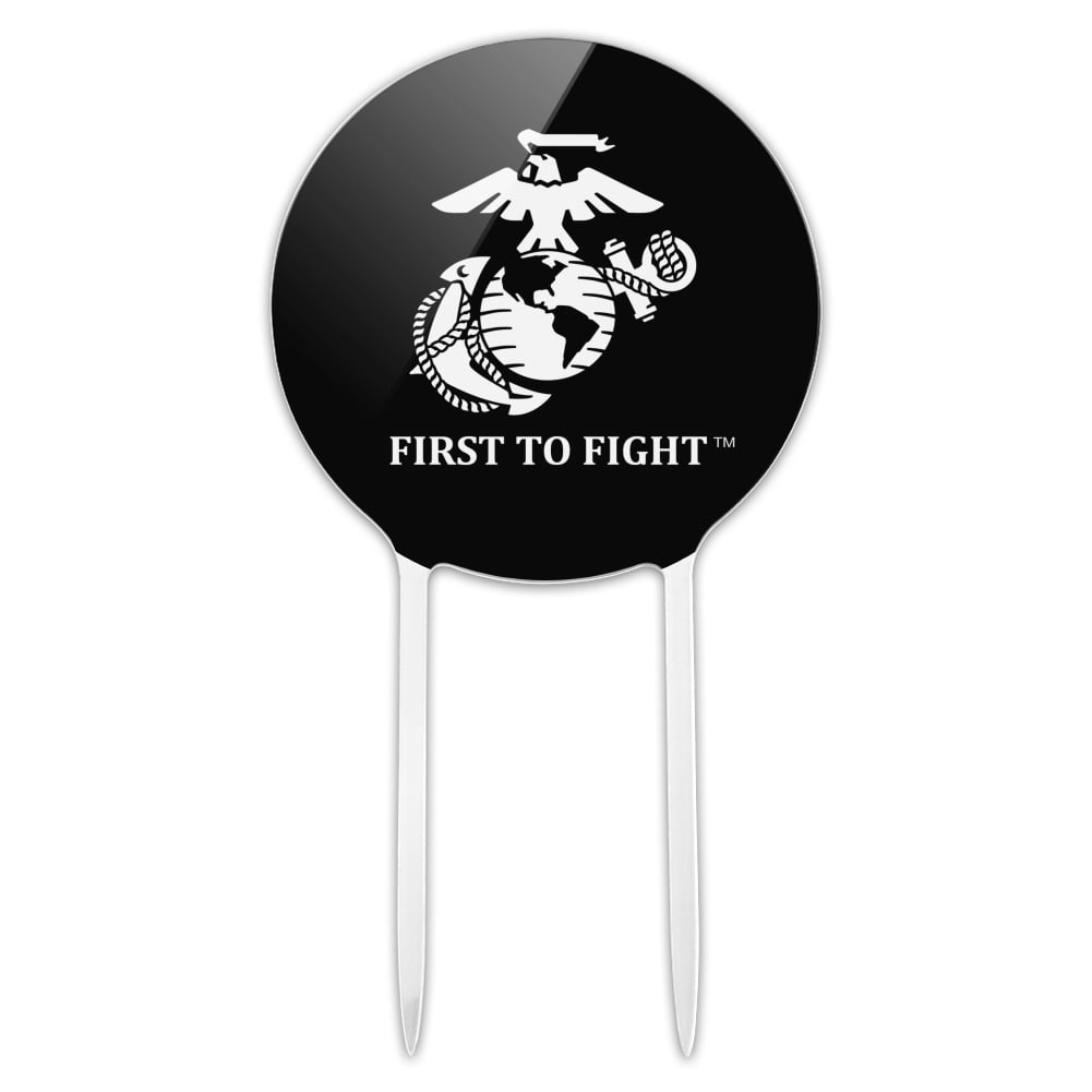 Acrylic Marine Corps USMC First to Fight Black White Logo Officially ...
